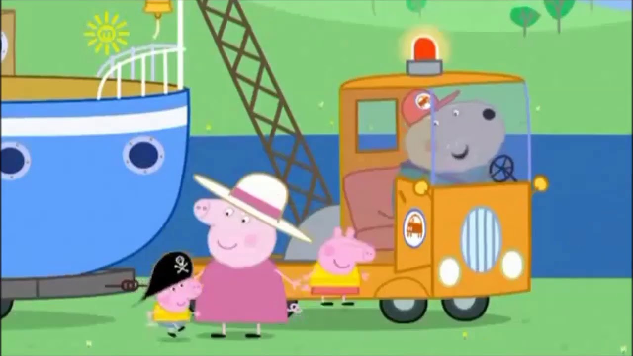 Peppa Pig Water Flowing Grampy Rabbit's Boatyard - YouTube