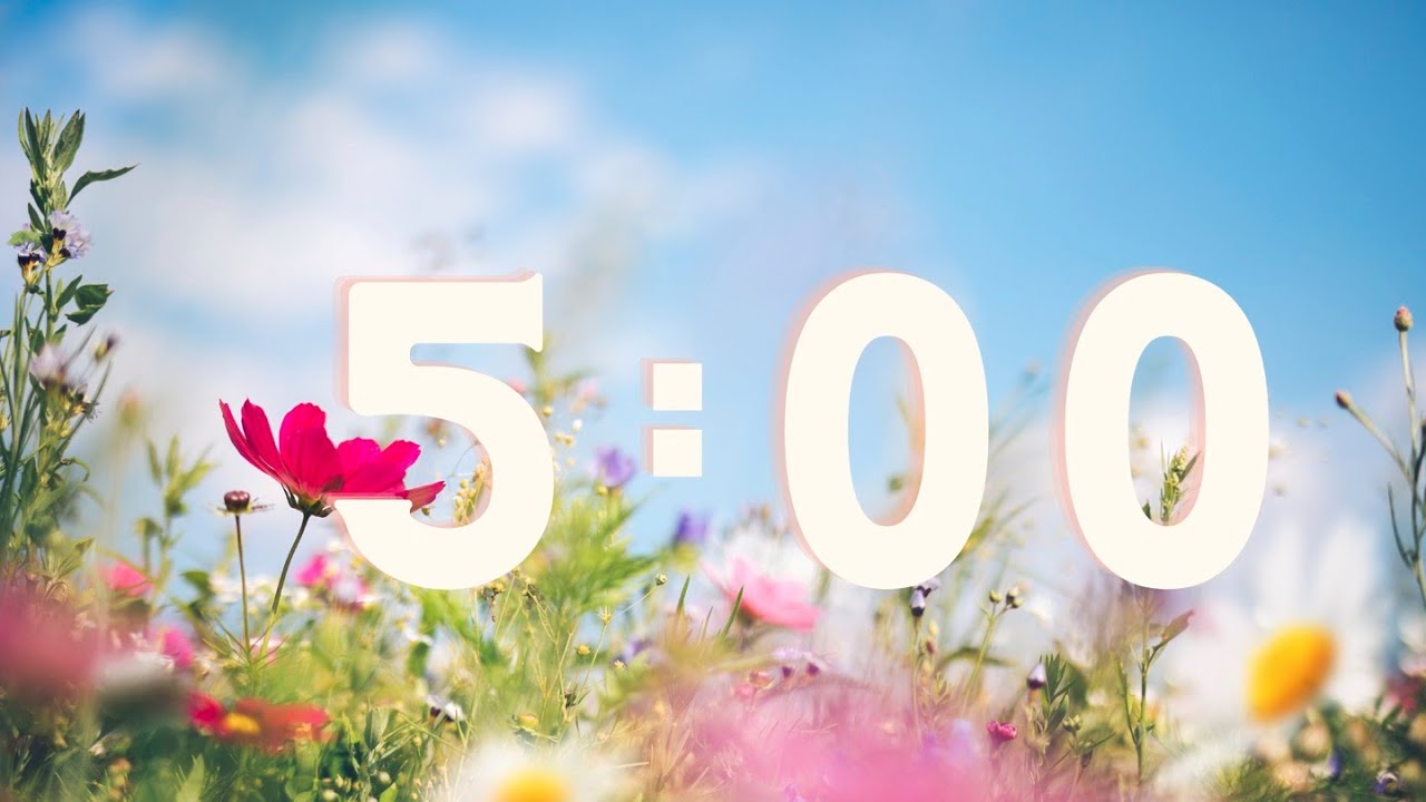 5 Minute Countdown Timer With Relaxing Music - YouTube