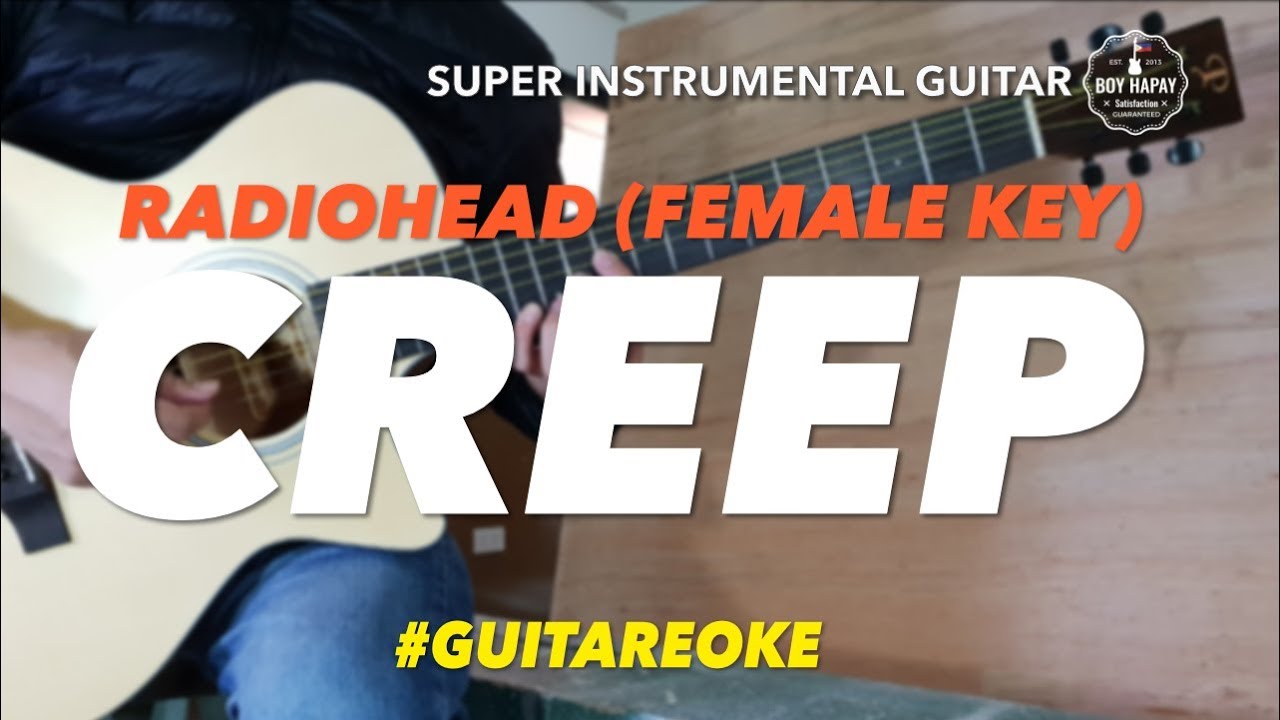 Radiohead Creep Female Key instrumental guitar karaoke cover with ...