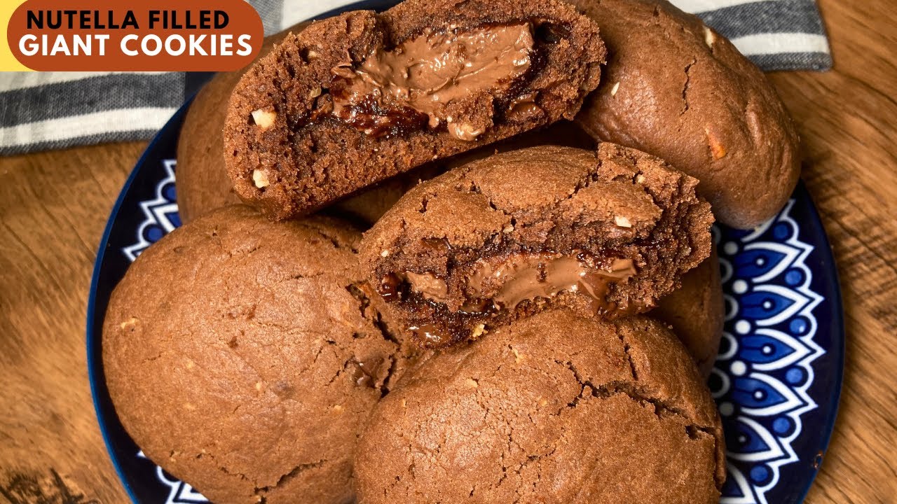 Giant Nutella Filled Cookies | You will get a surprise of Nutella ...