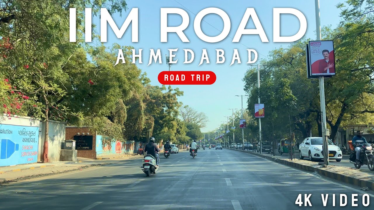 IIM Road Ahmedabad road trip | 4K road trip #ahmedabad #iimahmedabad # ...