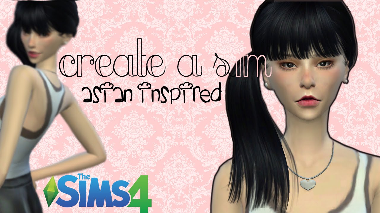 The Sims 4 : CAS with CC | Cute Asian | Anya Simm - YouTube