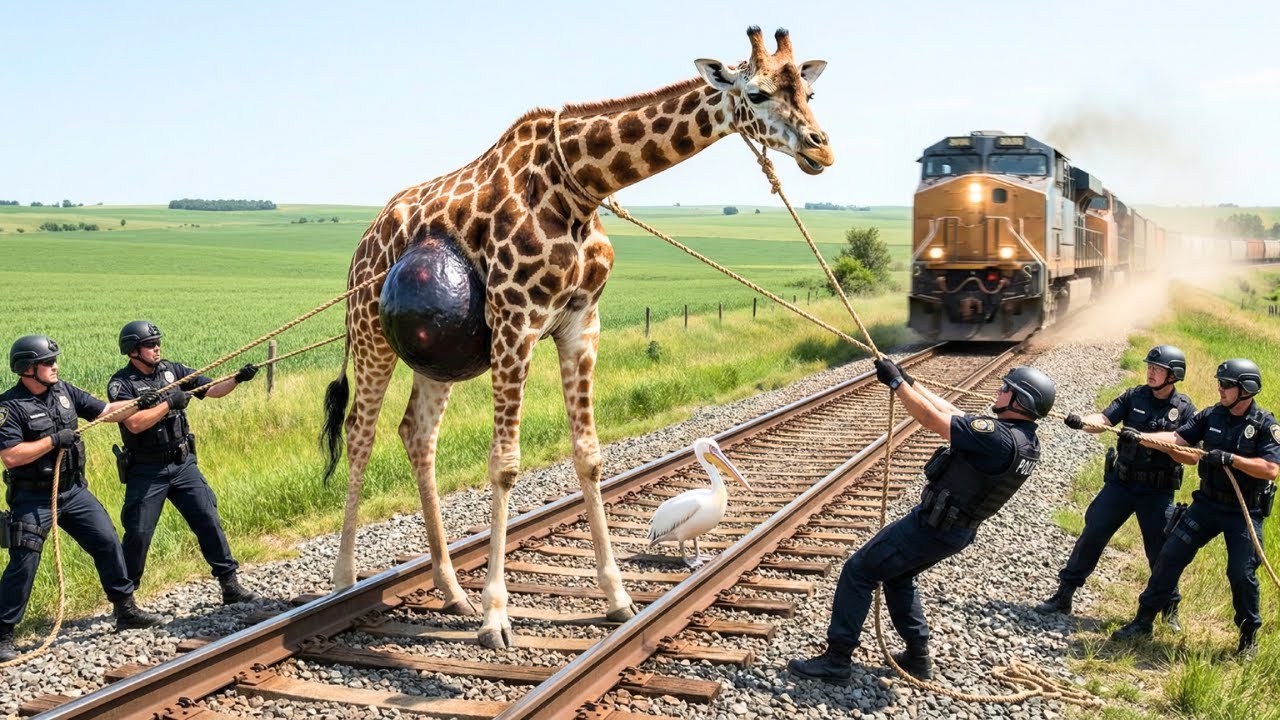 Heroic Rescue Awareness | "Stranded Giraffe on Train Tracks – A ...
