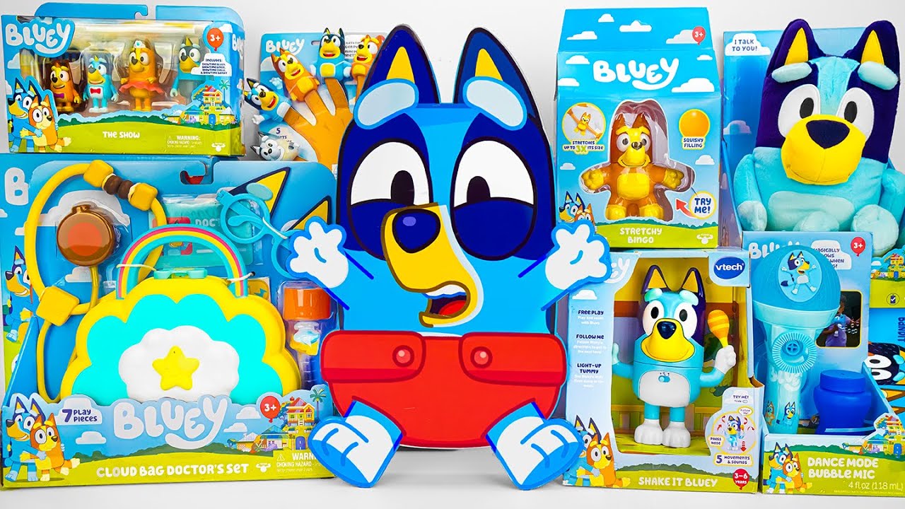 Bluey Toy Collection Unboxing Review 💙 Mystery Baby Bluey Box & Bluey ...