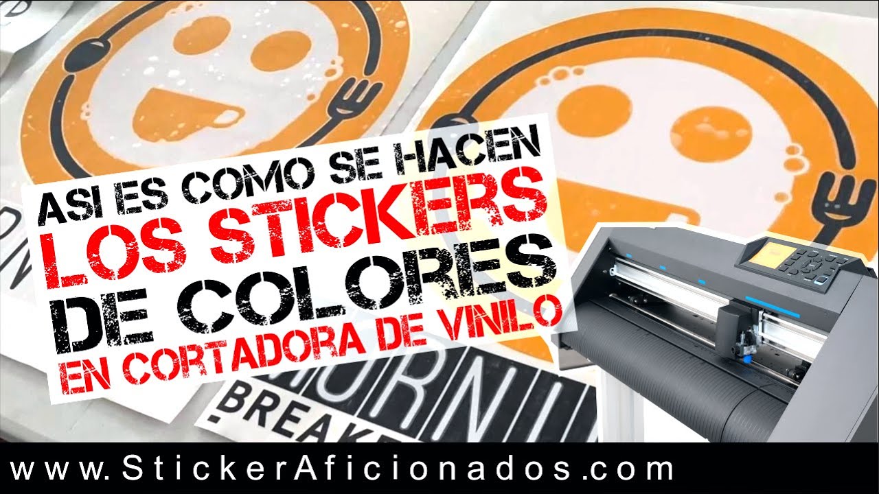 Como hacer un sticker de varios colores - YouTube