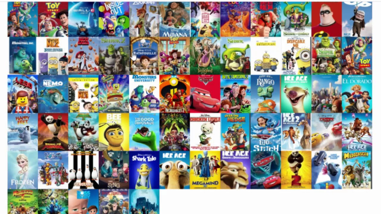 TIER LIST FOR ANIMATED MOVIES - YouTube