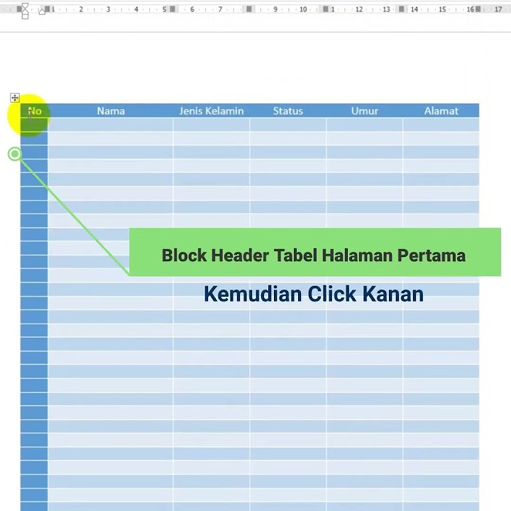 Cara Buat Header Tabel Berulang Otomatis di Ms Word - YouTube