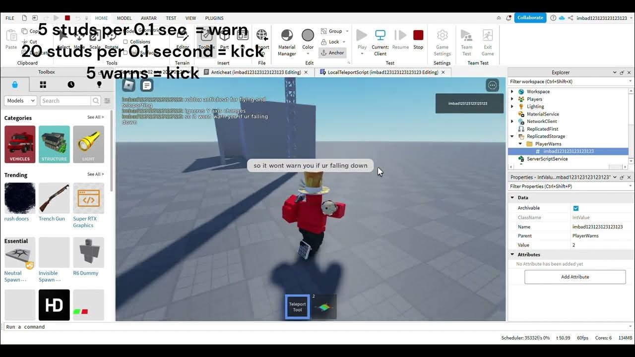 Roblox flying anticheat - YouTube