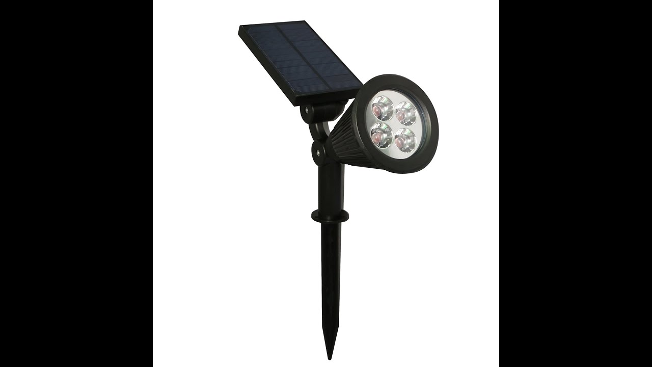 New (2016) Generation III Outdoor Spotlight 4 LED Diodes Solar Light ...