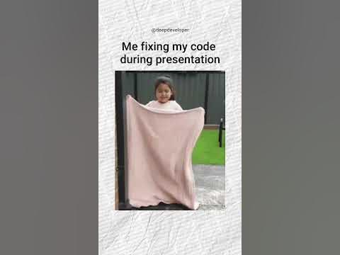 Me Fixing My Code During Presentation #codingmeme - YouTube