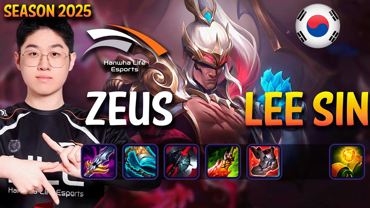 HLE Zeus LEE SIN vs JAYCE Top - Patch 25.13 KR Ranked | lolrec - YouTube
