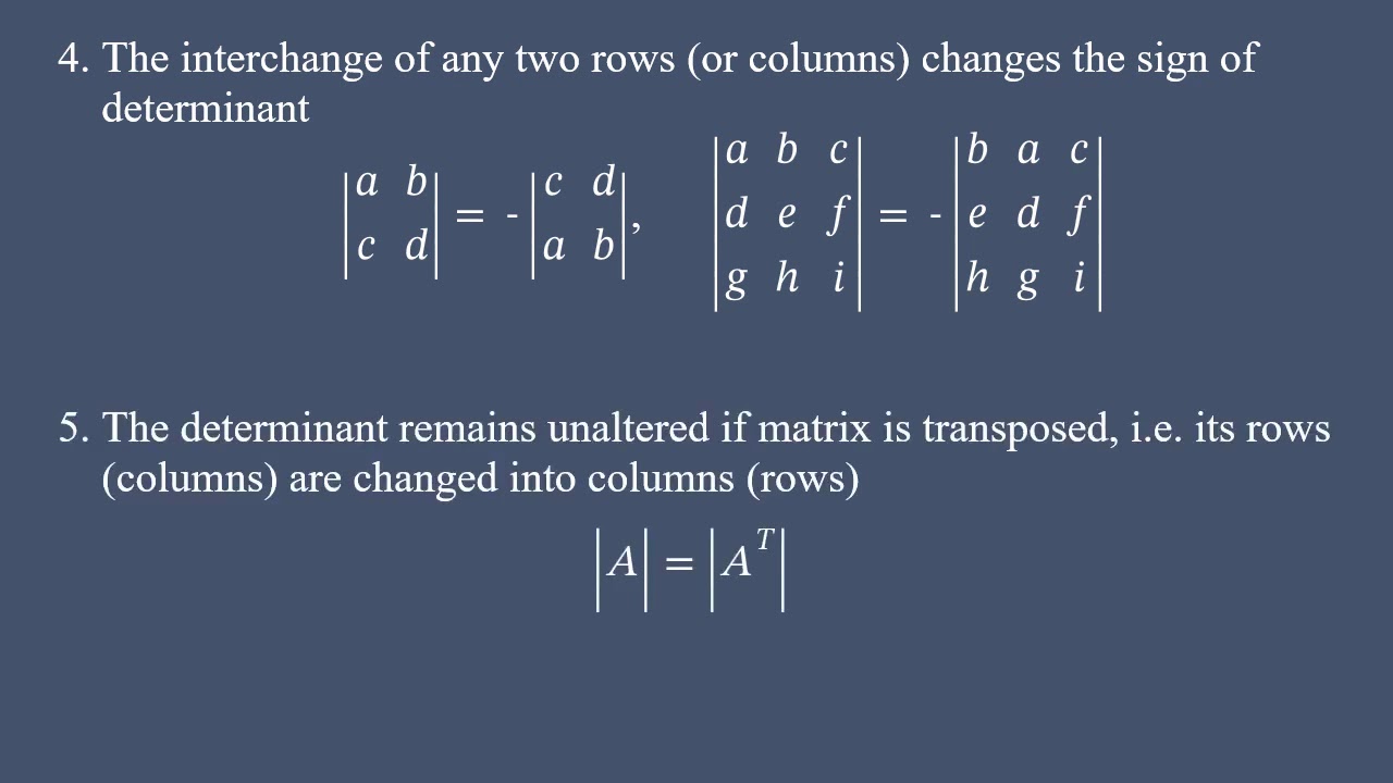 Some useful properties of determinant - YouTube