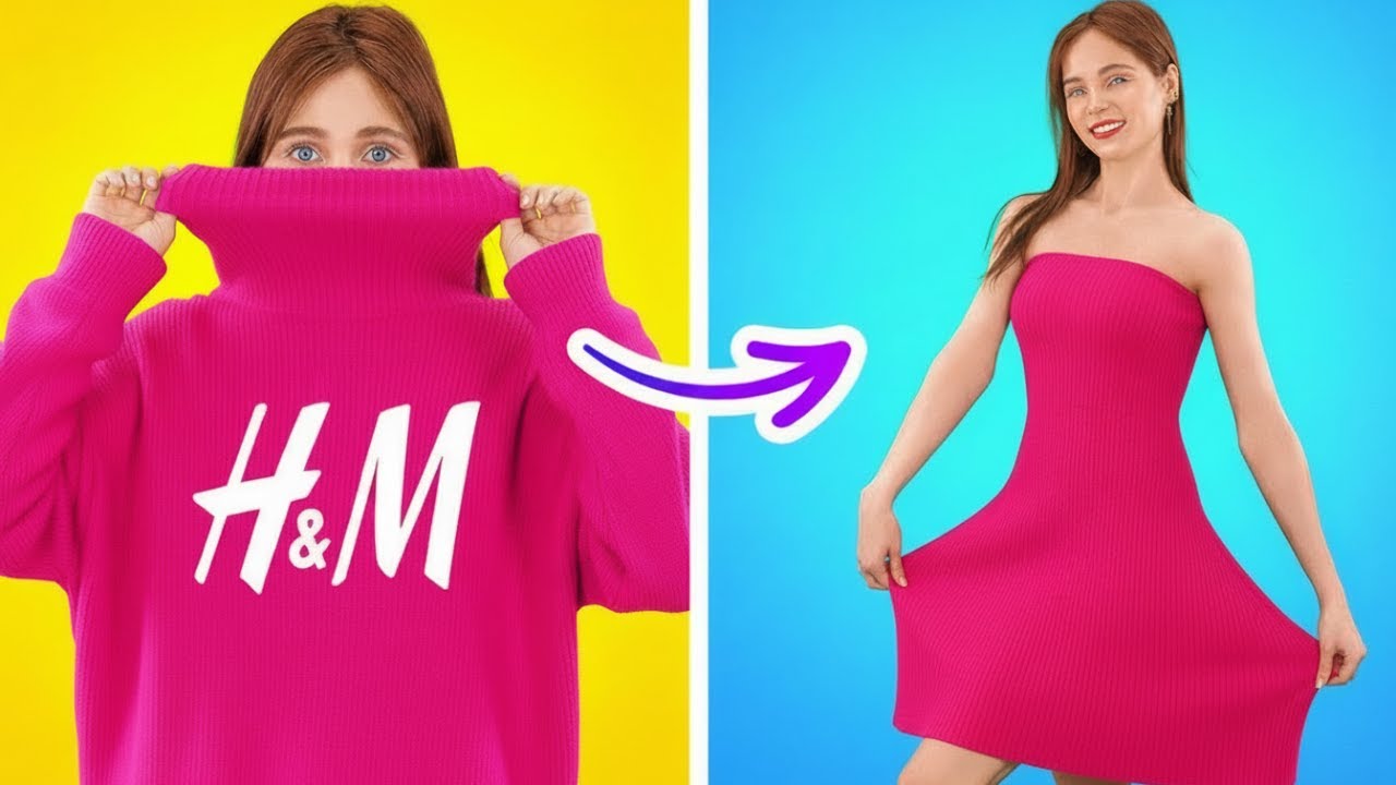 TRANSFORM YOUR LOOK WITH DIY FASHION || Easy Hacks by 123 GO WORLDZ ...