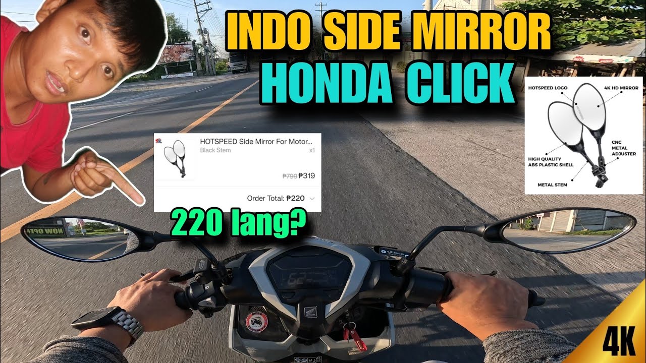 Unboxing & Installing Budget Meal Side Mirror for Honda Click Indo ...