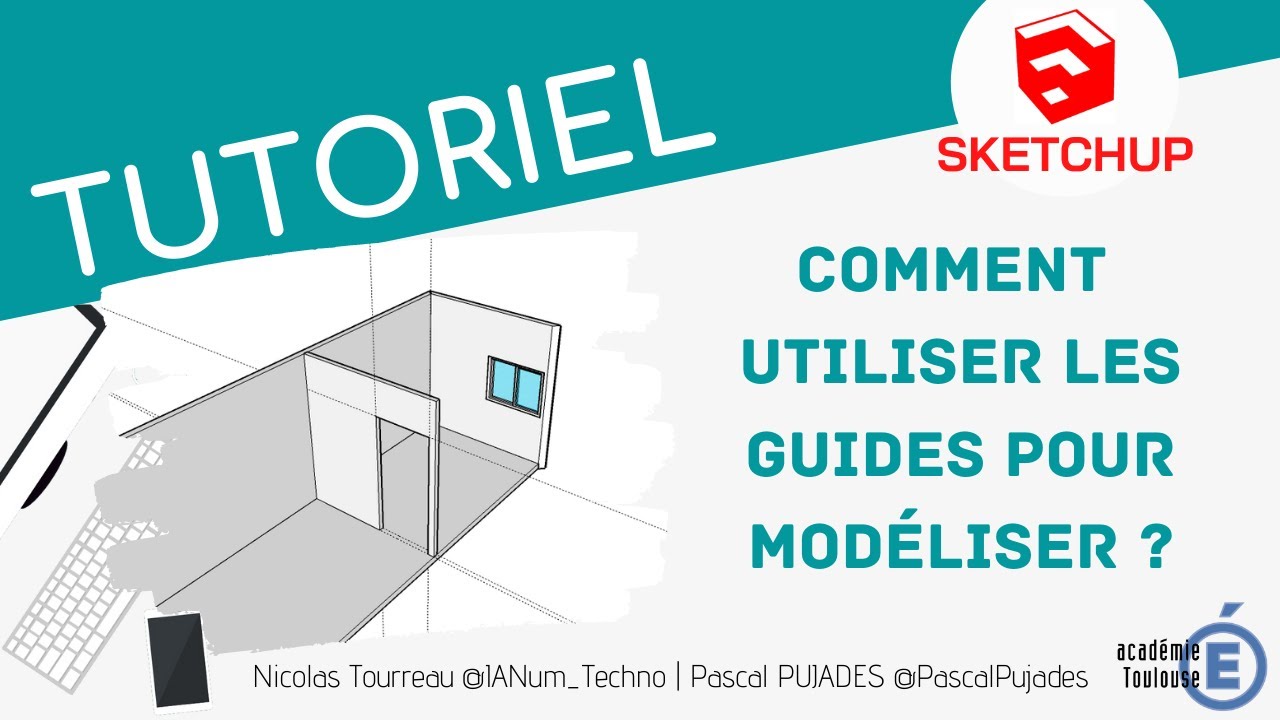 Sketchup - Utiliser les guides - YouTube