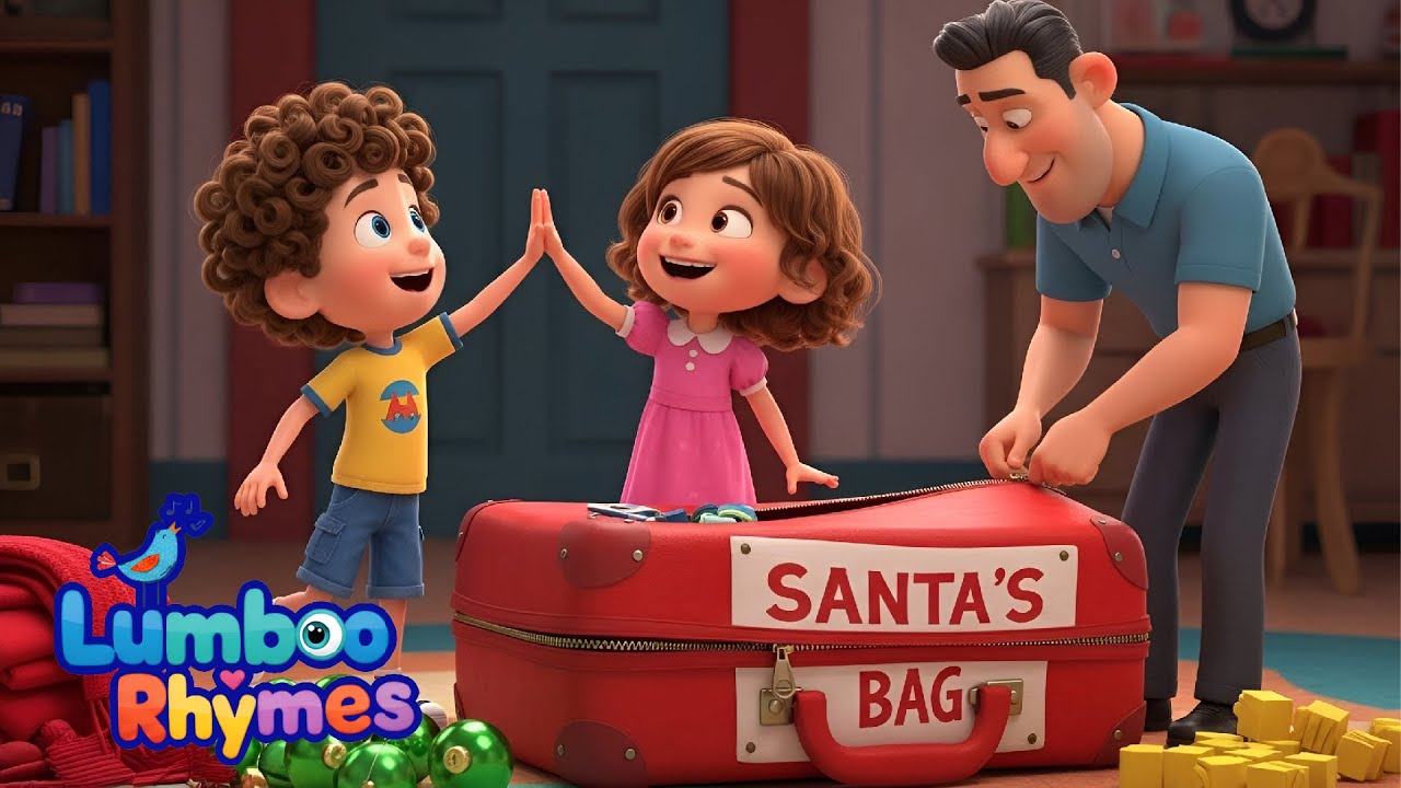 Santa's Suitcase Sort Song 🎁🧦 Packing & Colors! | Lumboo Rhymes Nursery ...
