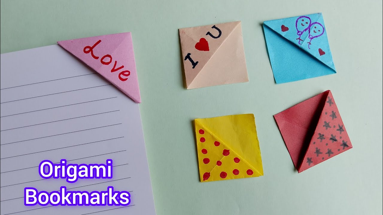 Origami Bookmarks|Bookmark ideas|How to make Bookmark Easy Tutorial ...