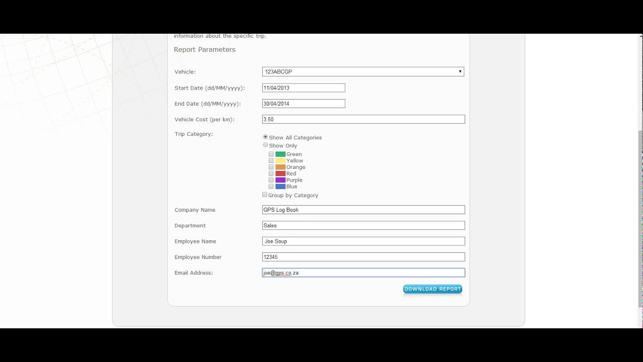 GPS Log Book - Business Travel Report Page - YouTube