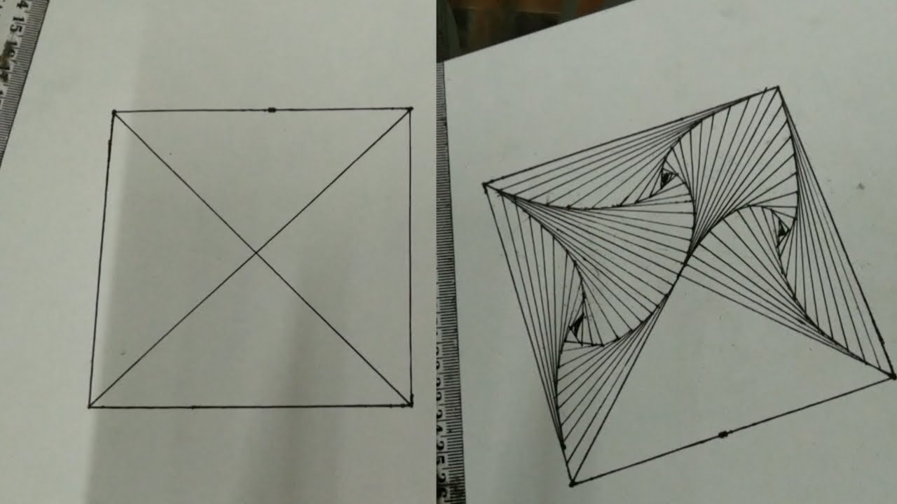 Triangle line illusion | Cool 3D Art Trick | Optical illusion | 2019 ...