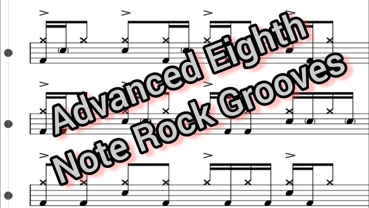 Advanced eighth note rock grooves - YouTube