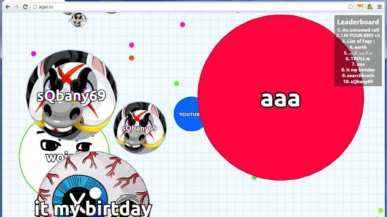 Copy of agar io - YouTube