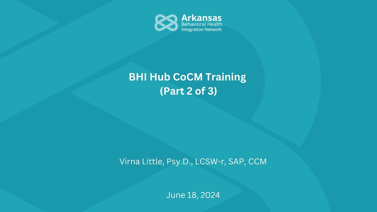 CoCM Training (2 of 3) - YouTube