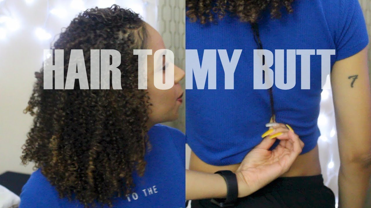 UPDATED CURLY HAIR GROWTH | HAIR TO MY BUTT & HAIR VITAMINS - YouTube