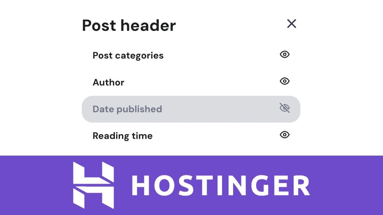 Hide Or Show Your Blog Post Date In Hostinger Website Builder Easily ...