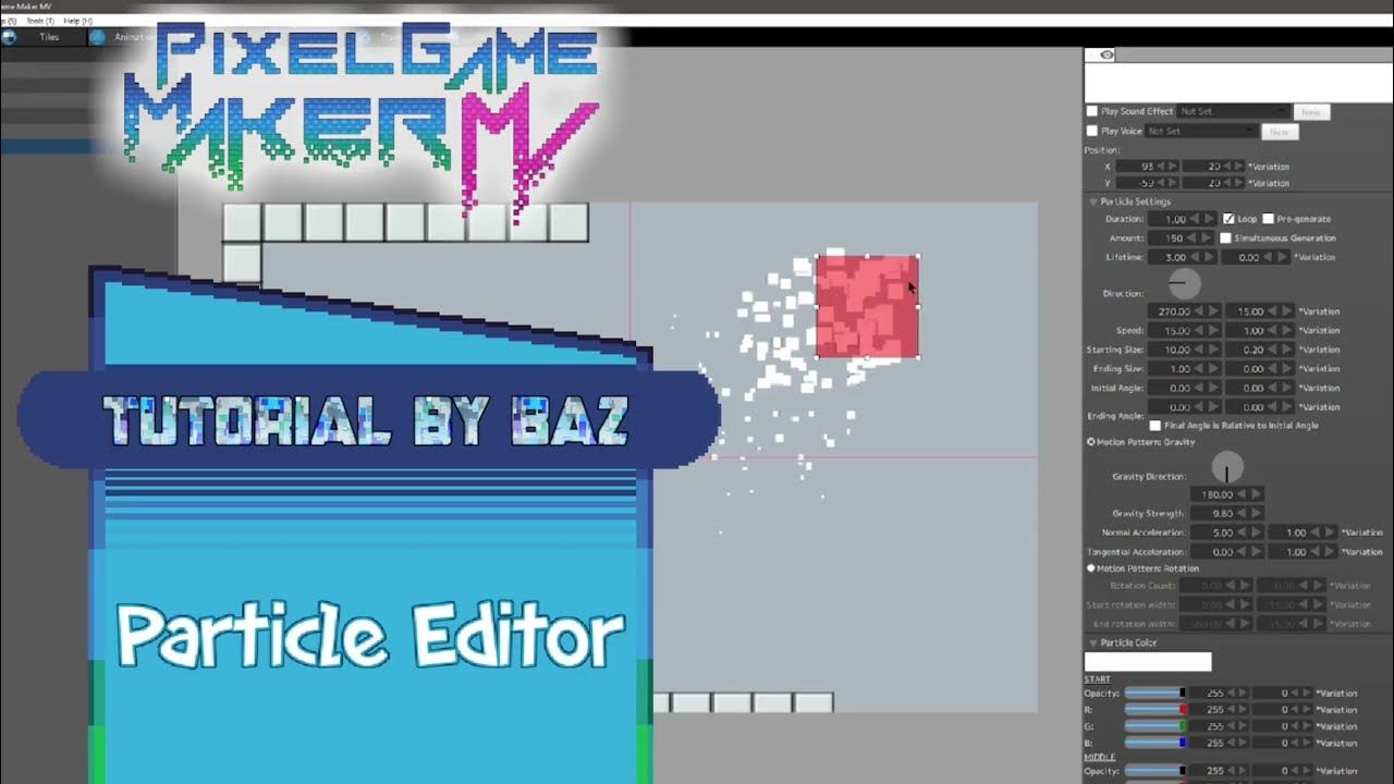 Particle Editor - Pixel Game Maker MV - YouTube