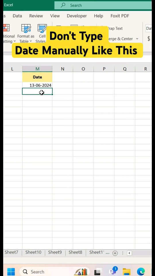 How To Automatically Write Date In Excel Tips And Tricks π―π« Exceltips Tutorial Shortvideo