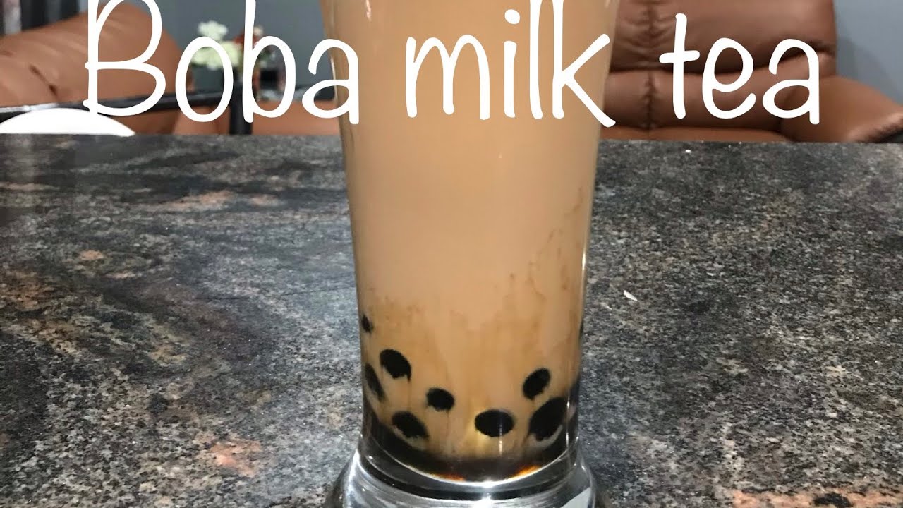 how to make boba milk tea/ boba tea/ boba pearls - YouTube