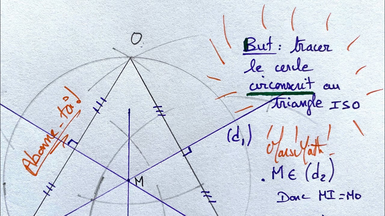 Tracer le cercle circonscrit au triangle ISO - du compas à gogo - YouTube