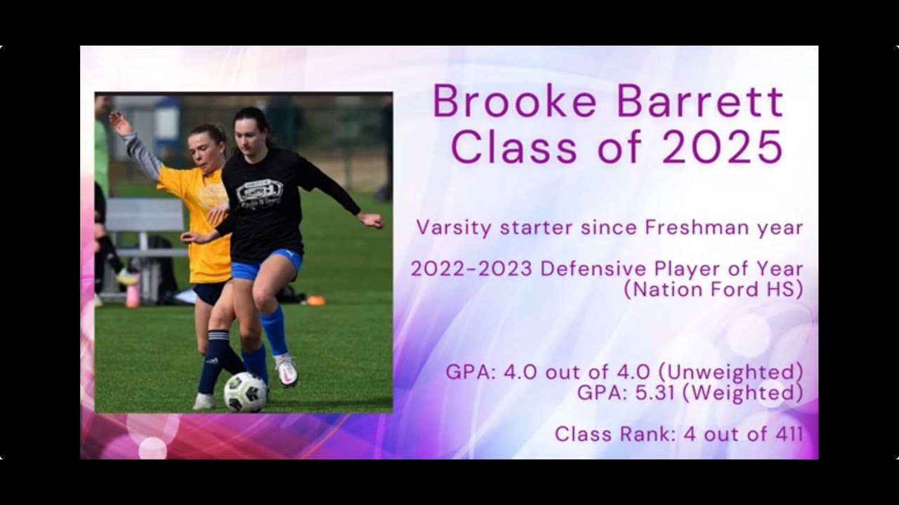 Brooke Barrett Class of 2025 Soccer Highlights - YouTube