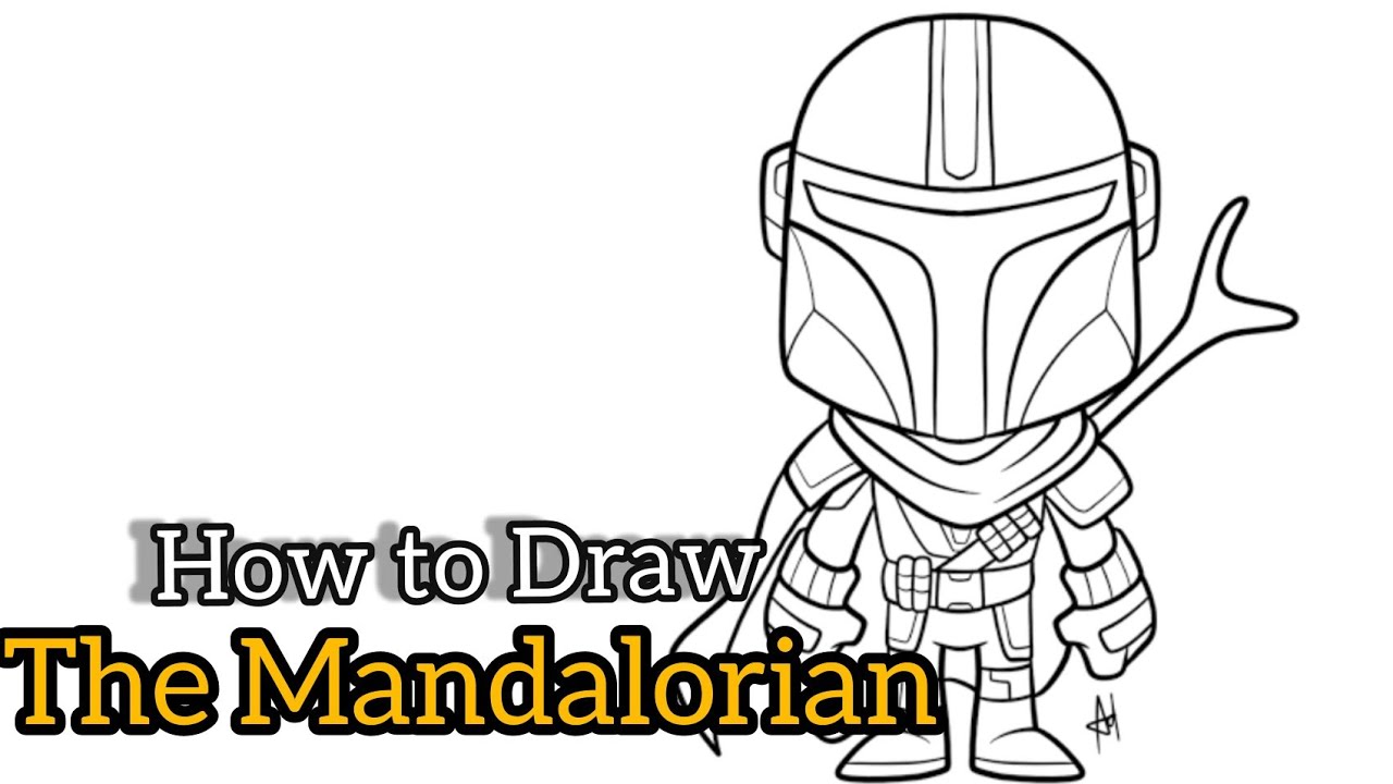 How To Draw The Mandalorian | Mandalorian Drawing Tutorial - YouTube