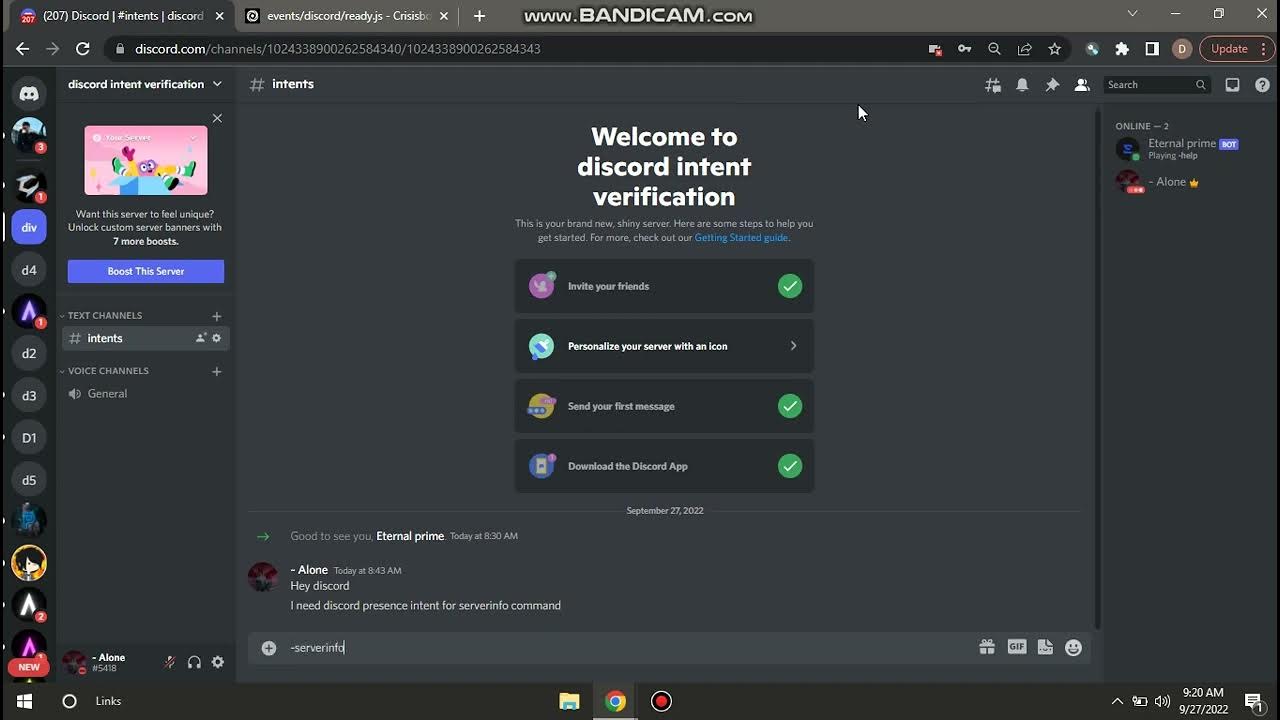 What is the use of Discord Bot's presence intent || Discord Tech || Discord Js - YouTube