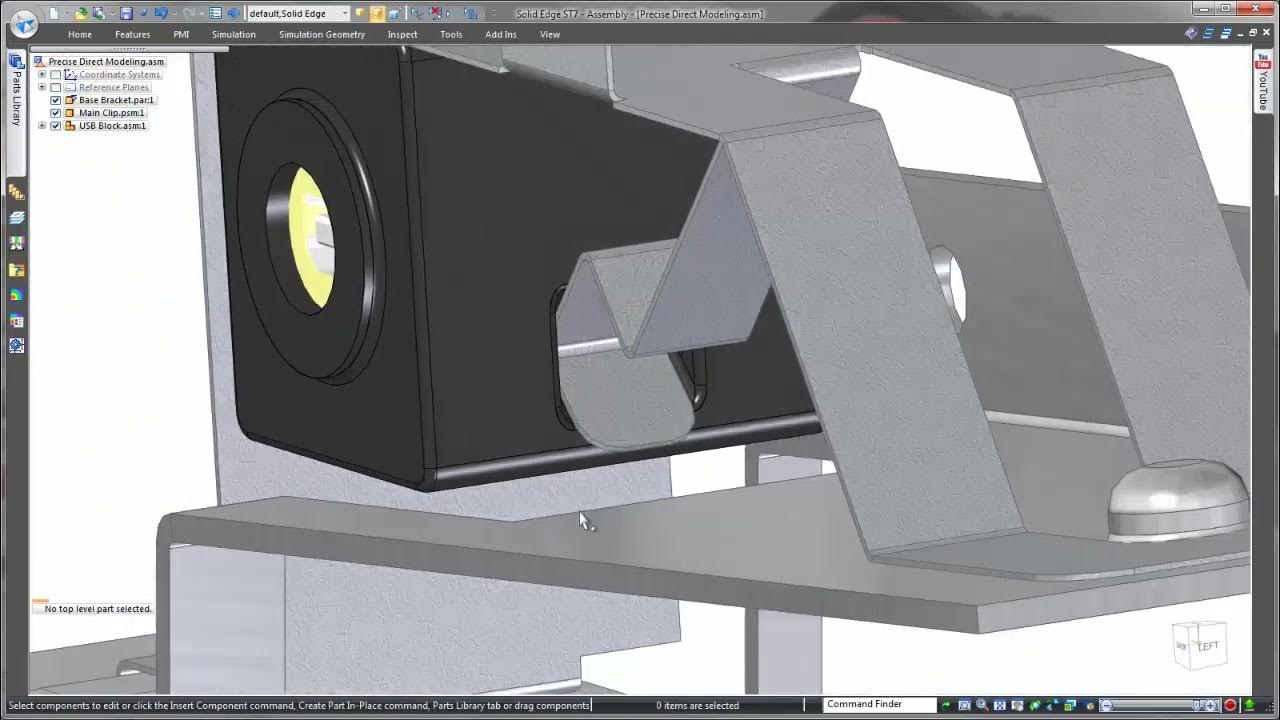 Precise Direct Modeling | Solid Edge Synchronous Technology - YouTube