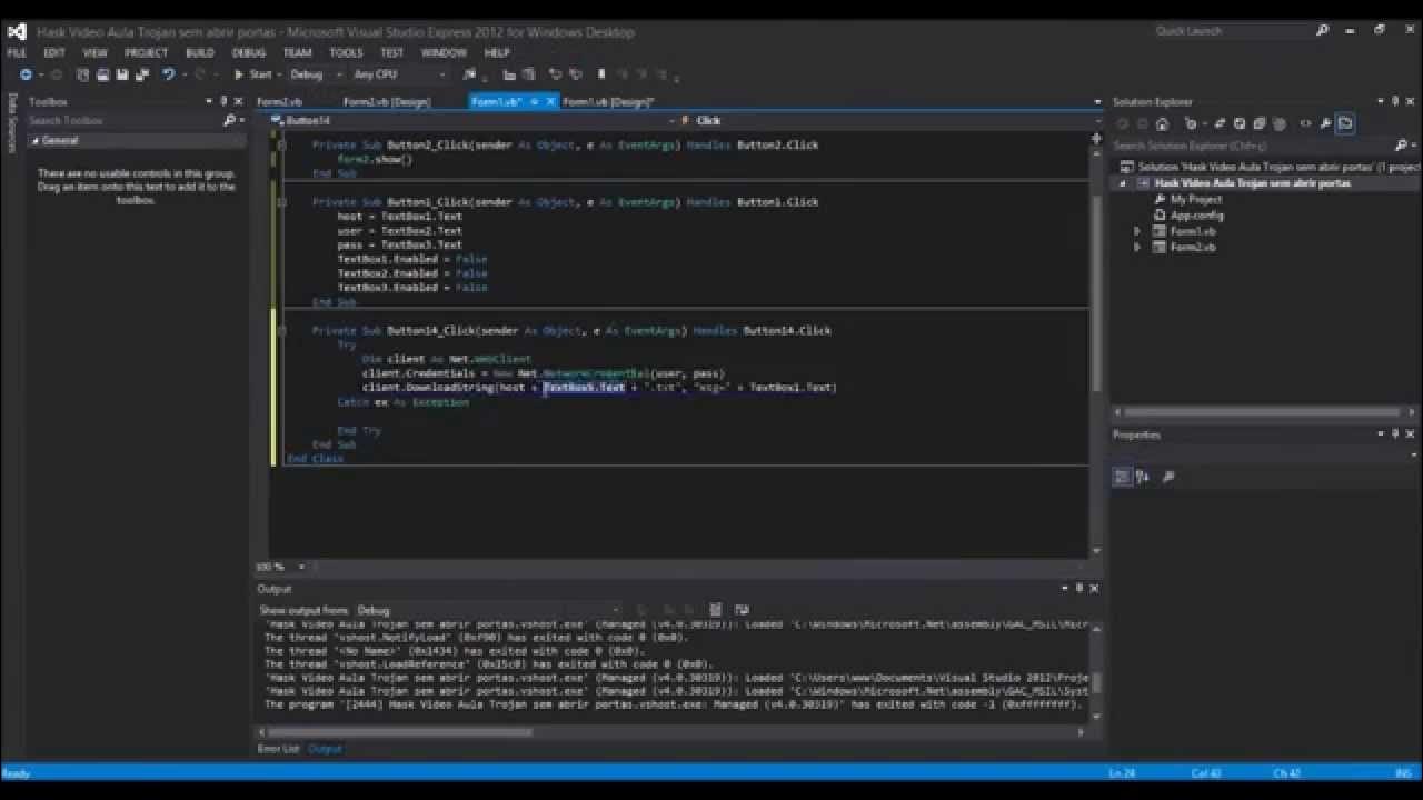 Novo Trojan Ftp Vb.net Parte 1 - YouTube