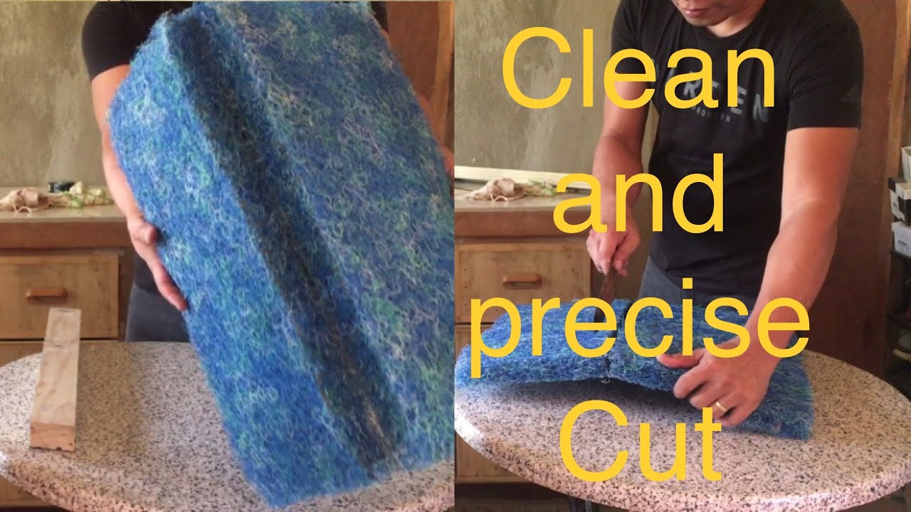 Japanese filter mat cutting - YouTube