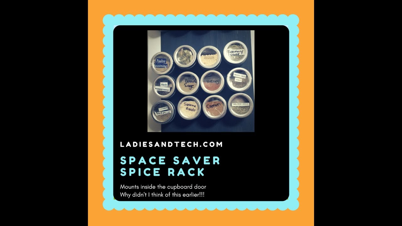 DIY Space Saver Spice Rack - YouTube