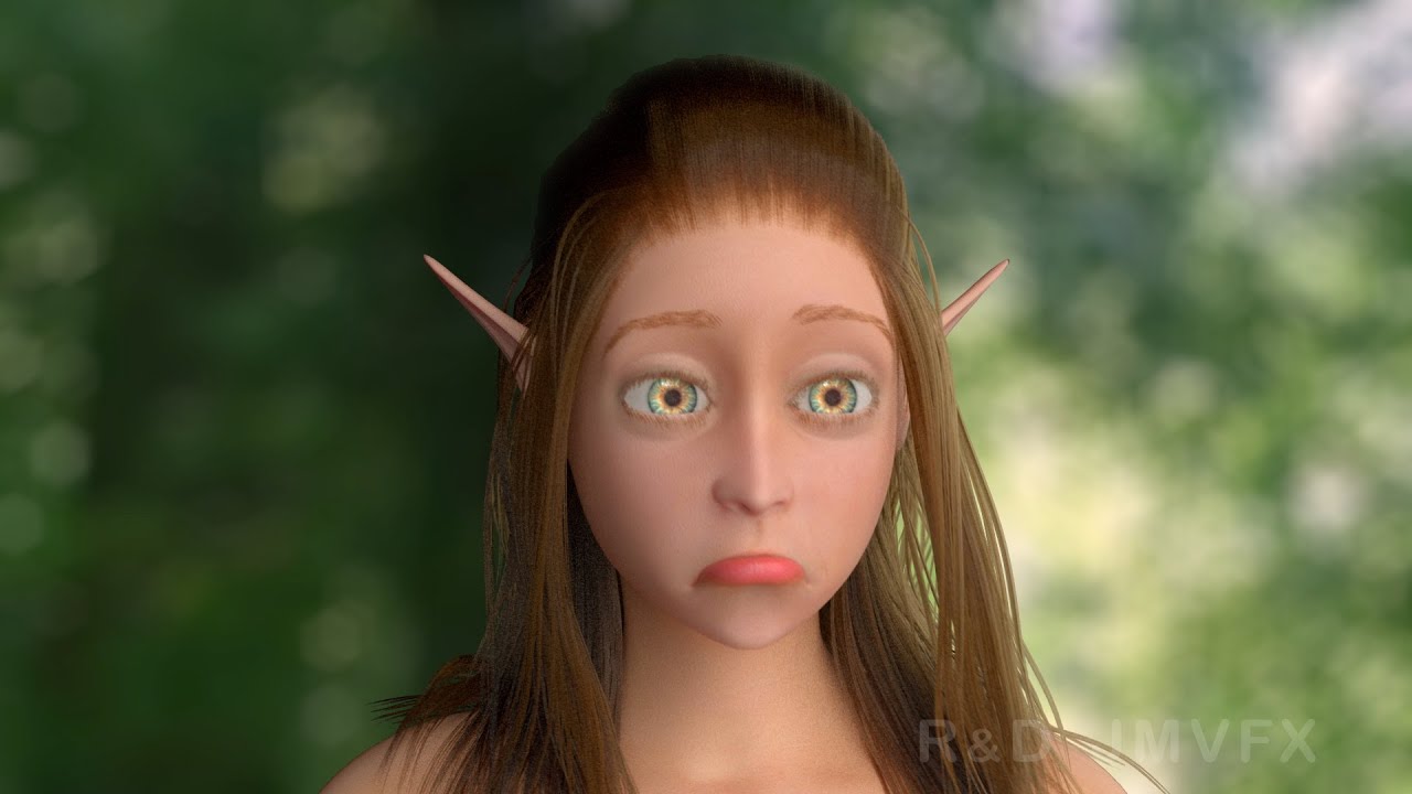 Realistic 3D Hair + Facial Expressions (Houdini Vellum & Subsurface ...