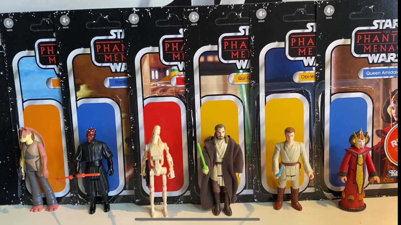 MrByZ Reviews Episode # 731 retro Phantom Menace figure set - YouTube