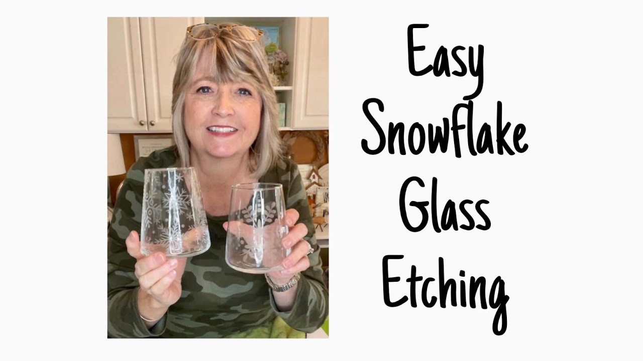Easy Snowflake Glass Etching | Magnolia Design Co - YouTube