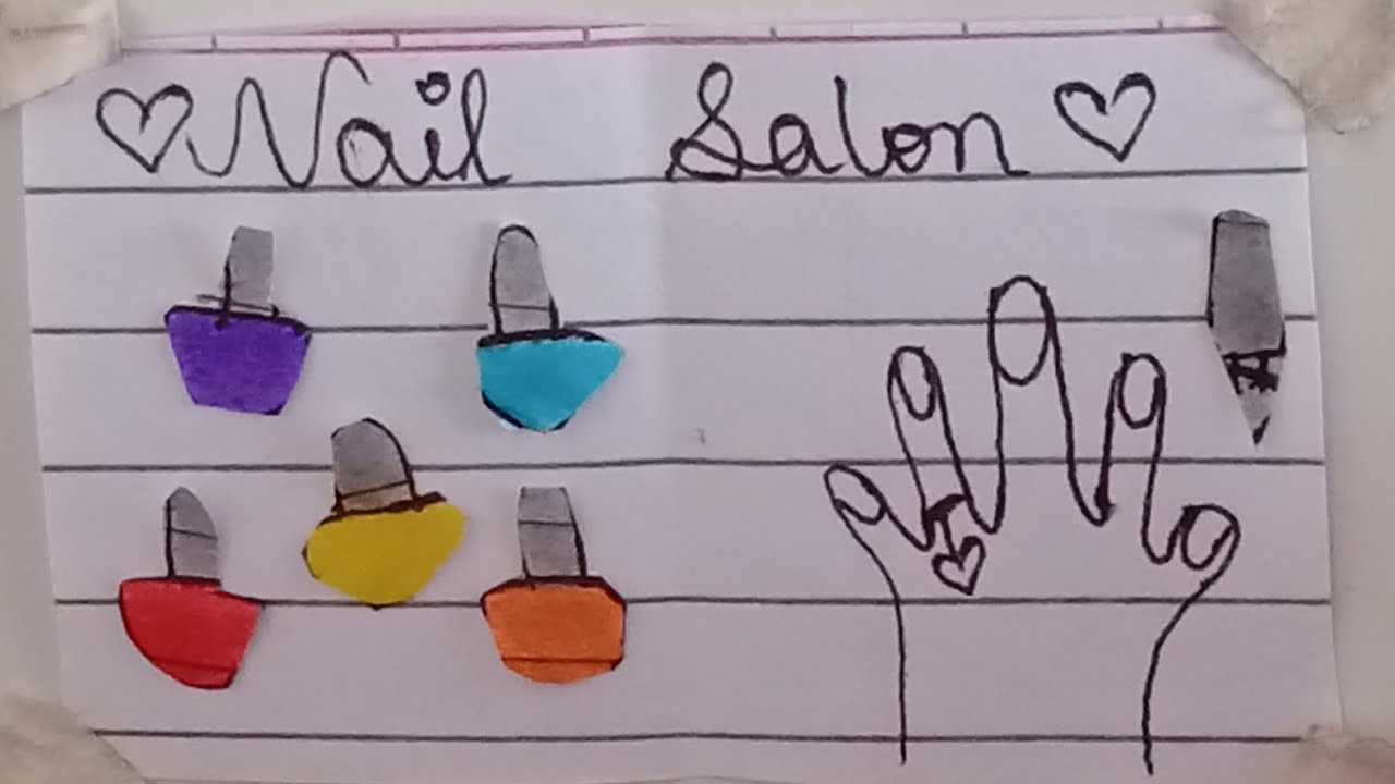 paper paly nail salon tutorial #paperplay #nailsalon #craftermadiha ...