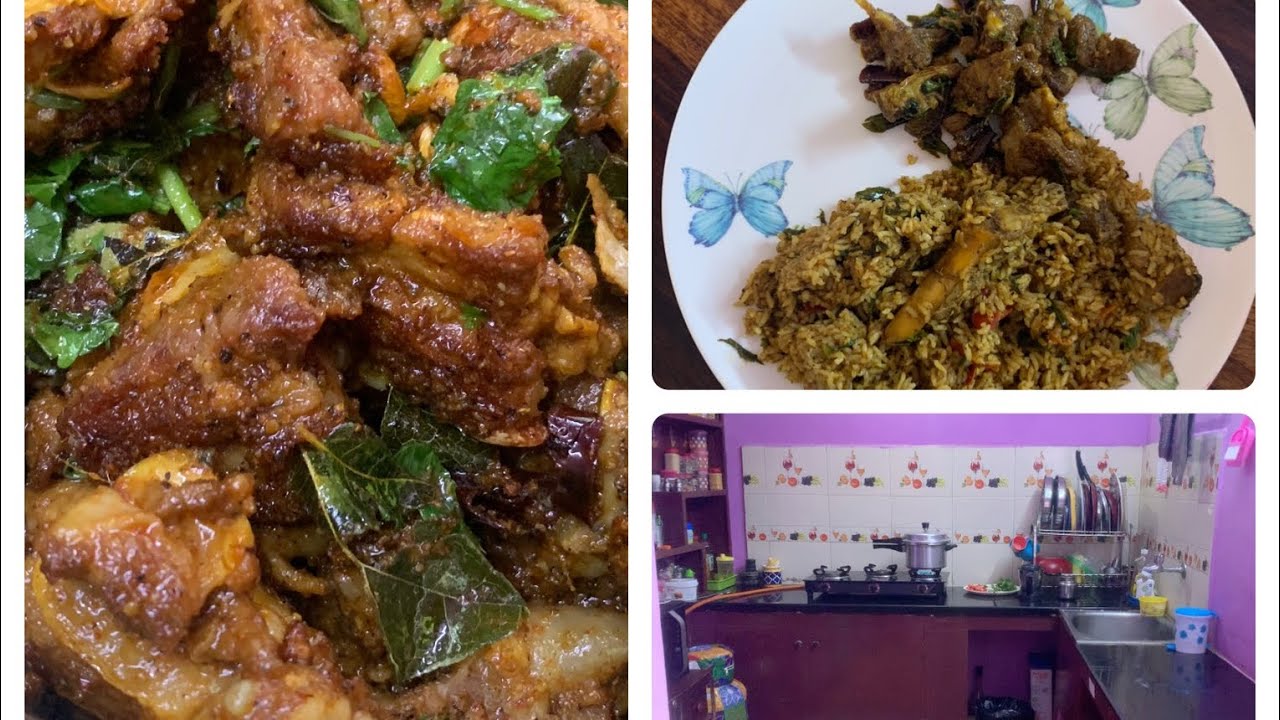 Kitchen Tour | Mutton Chukka Recipe in Tamil | Mutton briyani Recipe ...