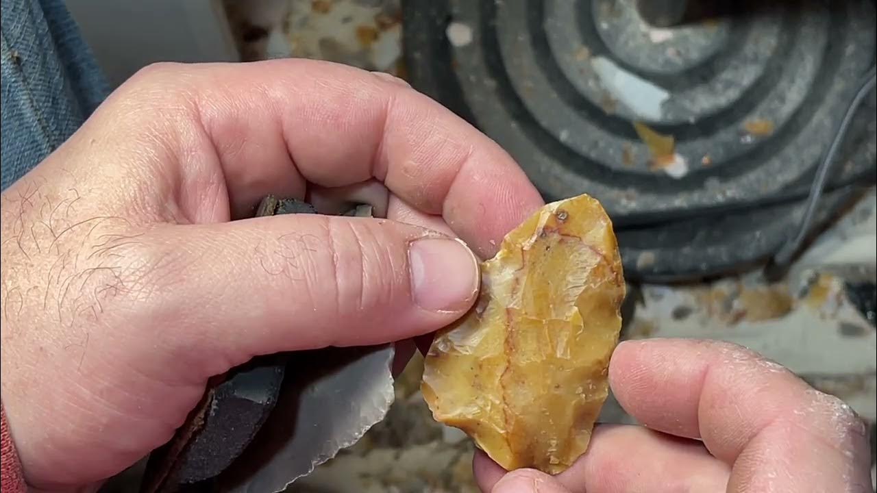 Pressure Flaking ( Tips, Tricks & Techniques!). Flint knapping. - YouTube