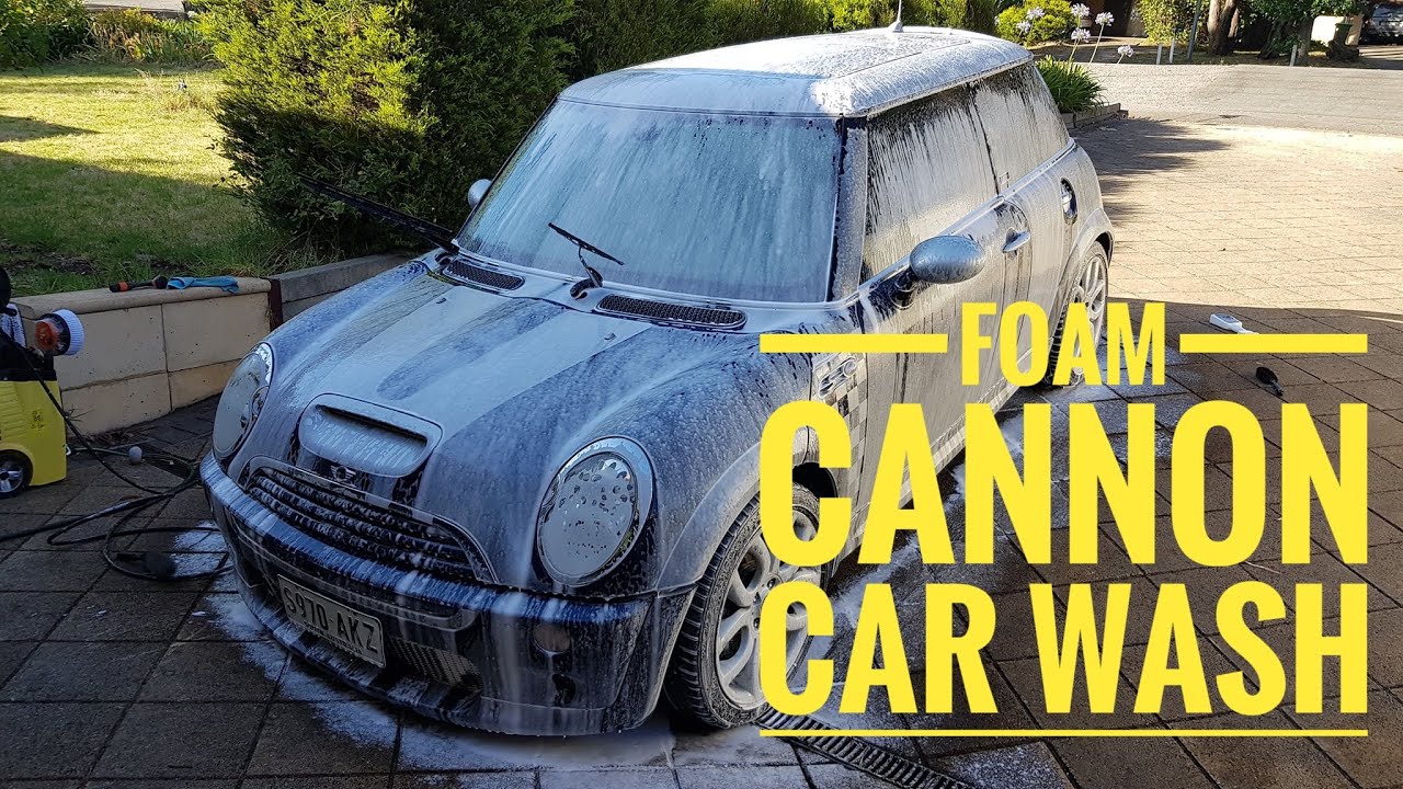 Foam cannon car wash - mini cooper S R53 Checkmate - YouTube