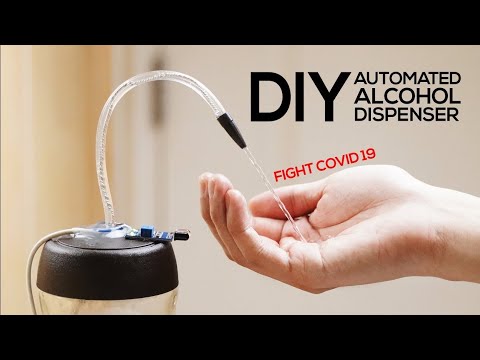 How to make automatic hand sanitizer/ water dispenser / 2 in 1 ...