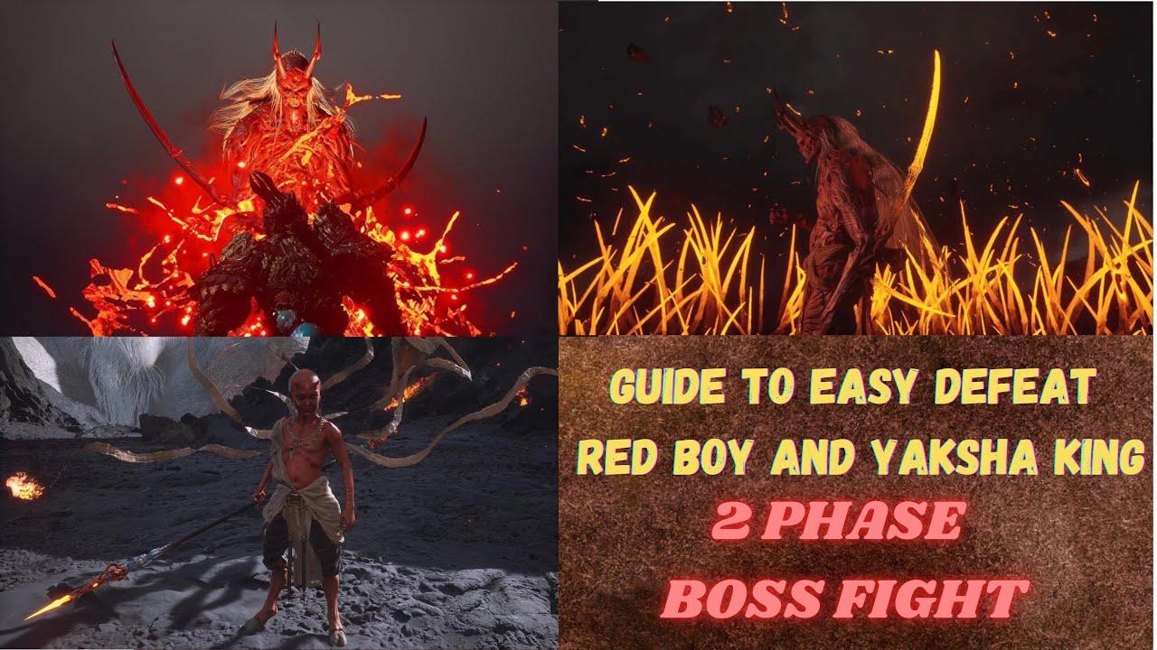 Easy Defeat Red boy Yaksha king - 2 PHASE main boss fight Chapter 5 ...