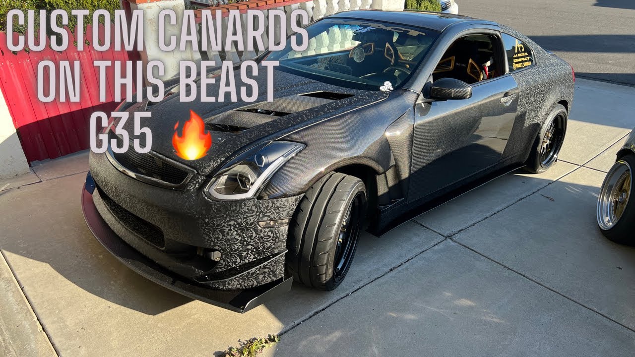 DIY Custom Bumper Canards On A G35 - YouTube