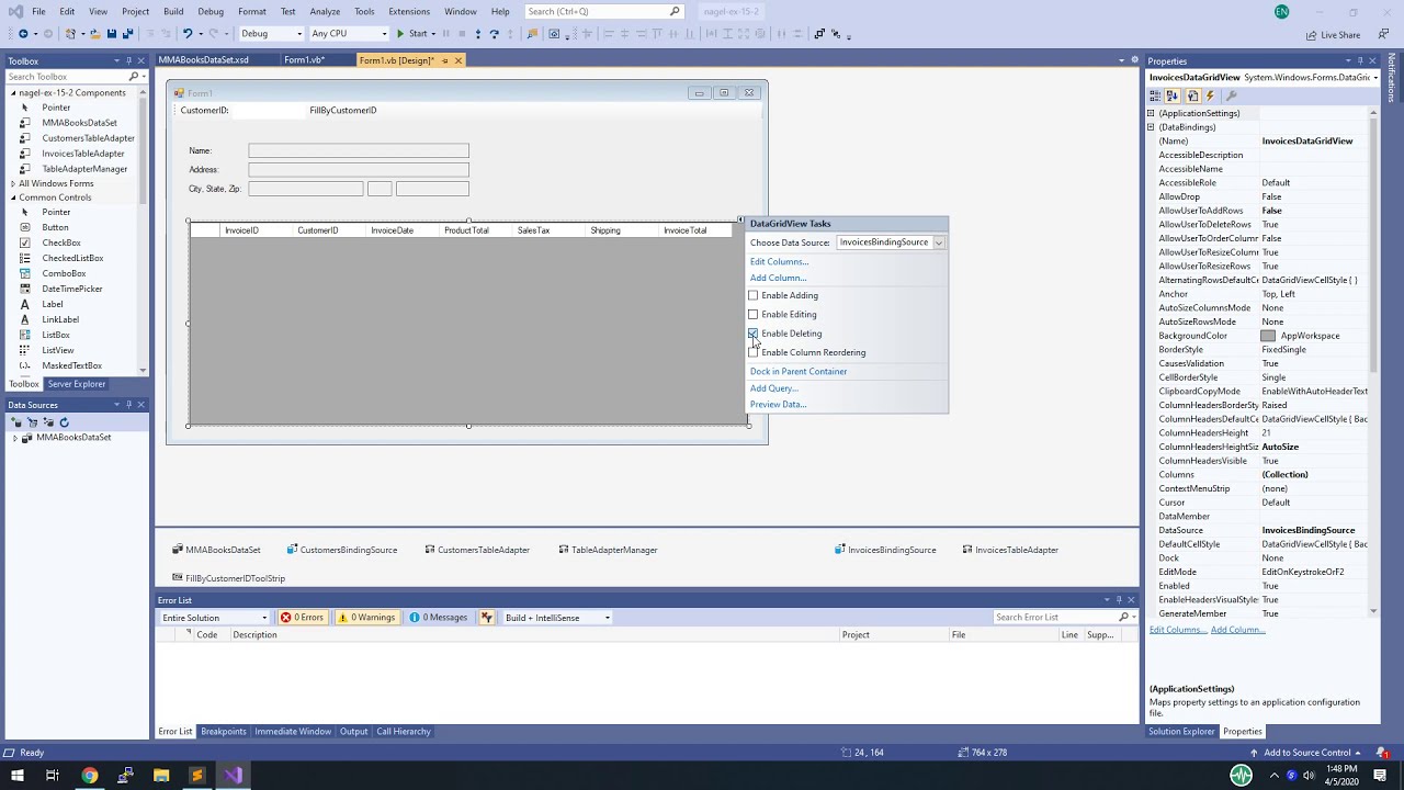 Murach's Visual Basic 2015 Exercise 15-2 - YouTube